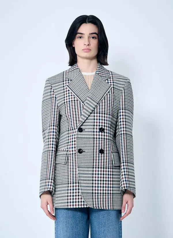 Bottega Veneta Structured Check-cotton Blazer - Brown