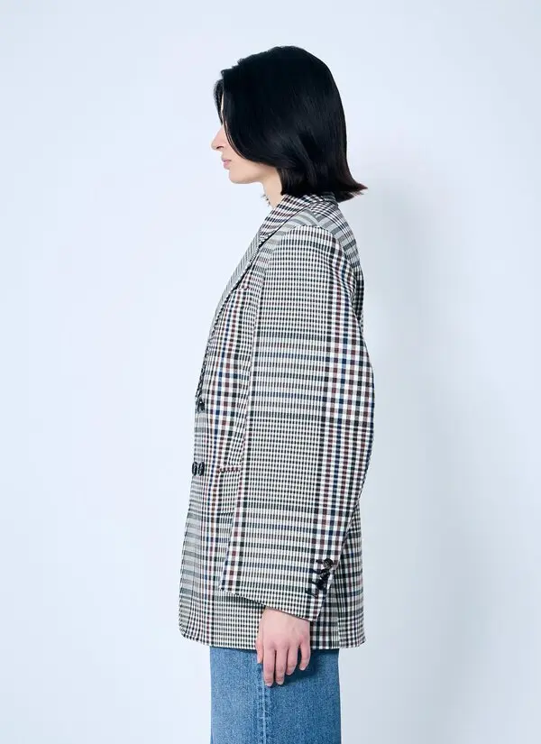 Bottega Veneta Structured Check-cotton Blazer