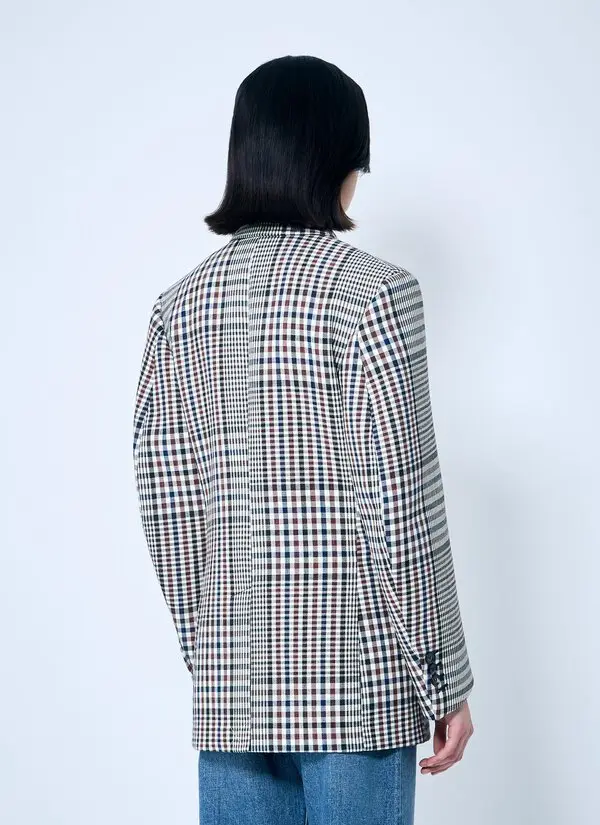 Bottega Veneta Structured Check-cotton Blazer