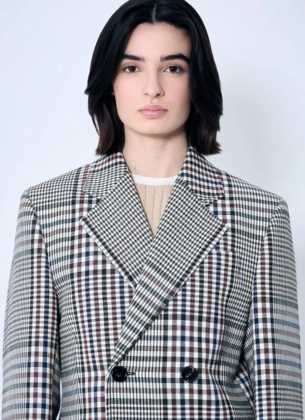 Bottega Veneta Structured Check-cotton Blazer