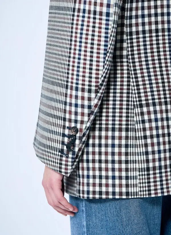 Bottega Veneta Structured Check-cotton Blazer