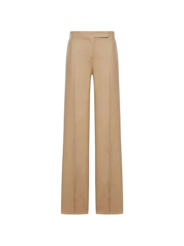 Max Mara Linen High-waisted Trousers - Multicolor
