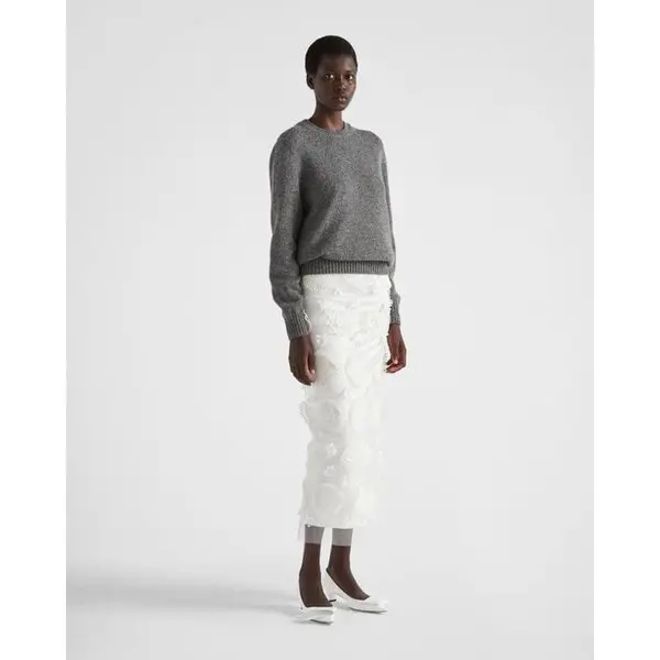 Prada Wool And Cashmere Crew-neck Sweater