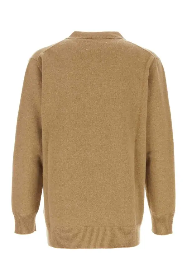 MAISON MARGIELA Cappuccino Wool Cardigan