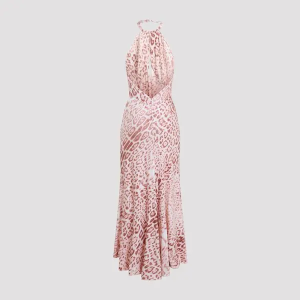Roberto Cavalli Leopard-print Midi Dress