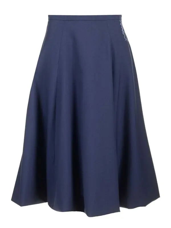 Marni Virgin Wool Skirt - Blue