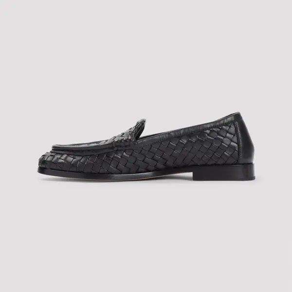 Bottega Veneta Silenzio Supple Intrecciato Loafer - Black