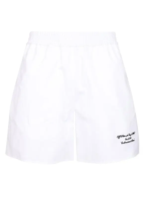 Off-White Popeline Boxer Shorts - White