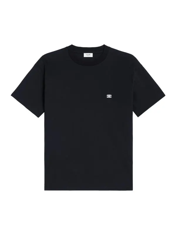 Celine Loose Triomphe Cotton Jersey T-shirt - Multicolor