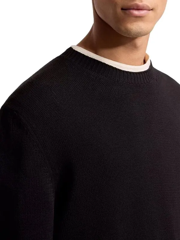 Moncler Cotton Sweater With Logo Patch