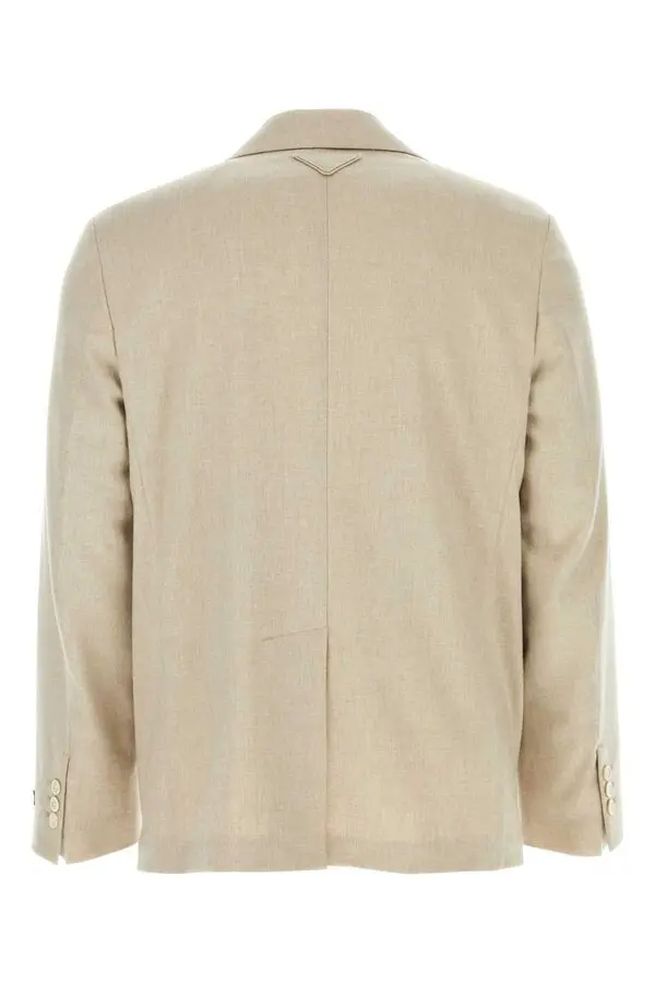 Prada Melange Sand Cashmere Blazer