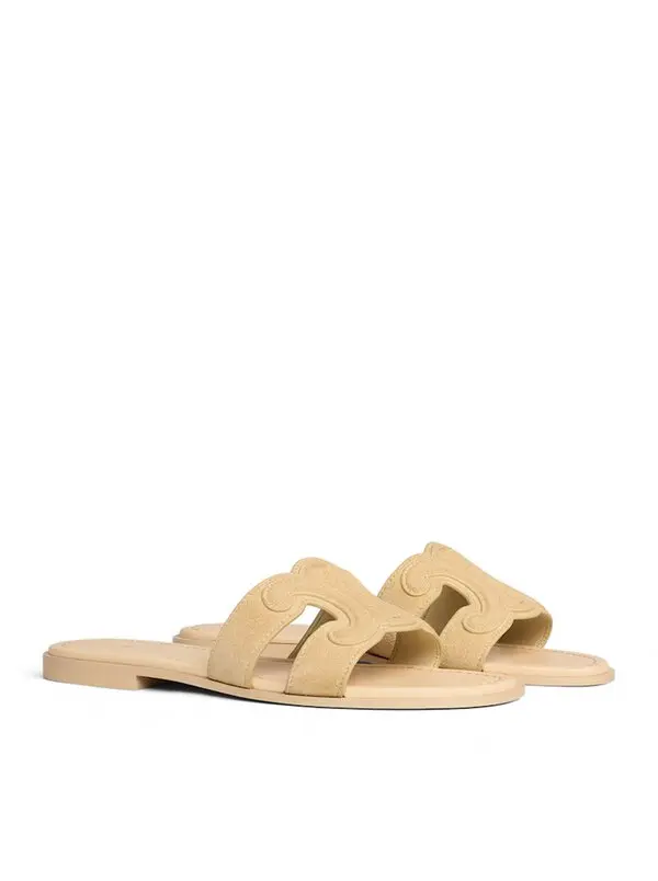 Celine Triomphe Suede Mule
