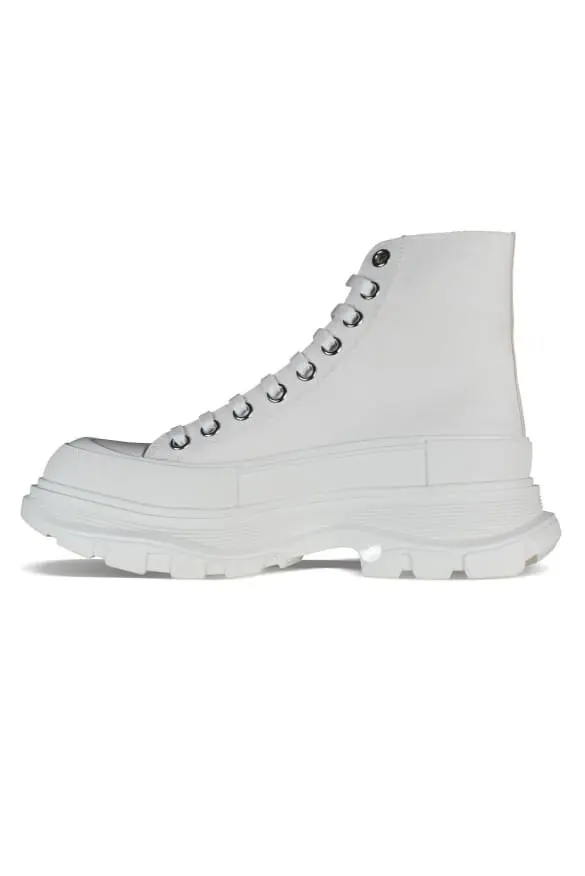 Alexander McQueen Tread Slick High Top Sneakers - White