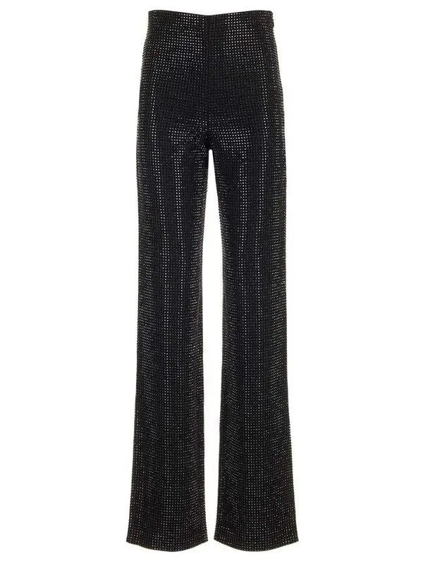 Roland Mouret Embellished Boot Cut Trousers - Black