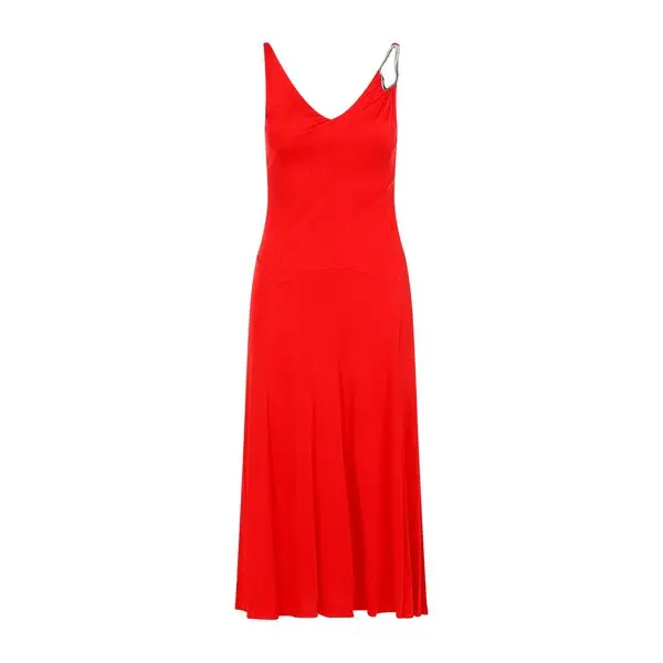 LANVIN Sleeveless A-line Midi Dress - Red