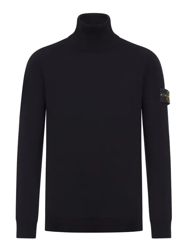 Stone Island Compass Logo Turtleneck Sweater