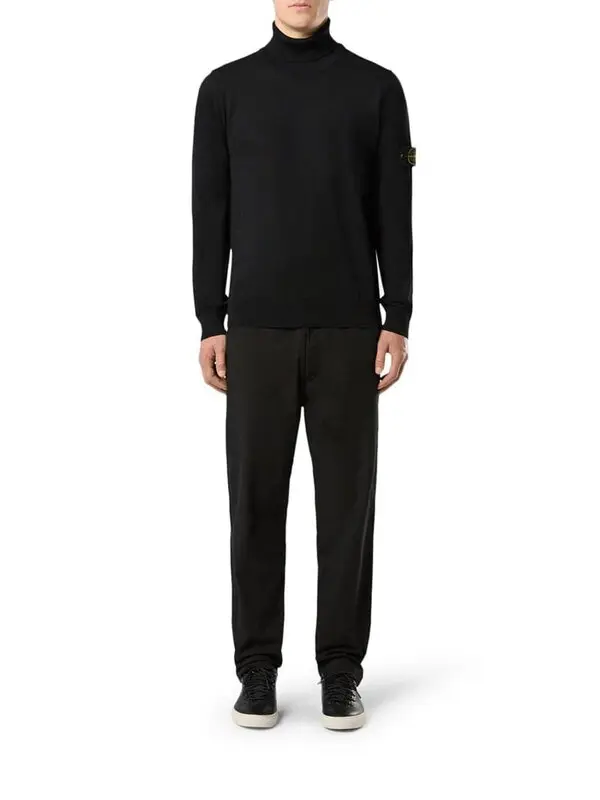 Stone Island Compass Logo Turtleneck Sweater