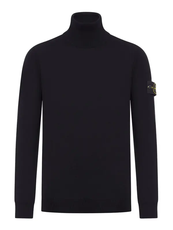 Stone Island Compass Logo Turtleneck Sweater