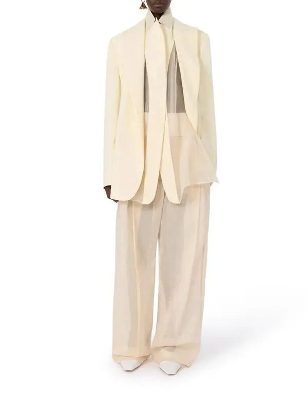Sportmax Double Collar Blazer In Viscose Blend