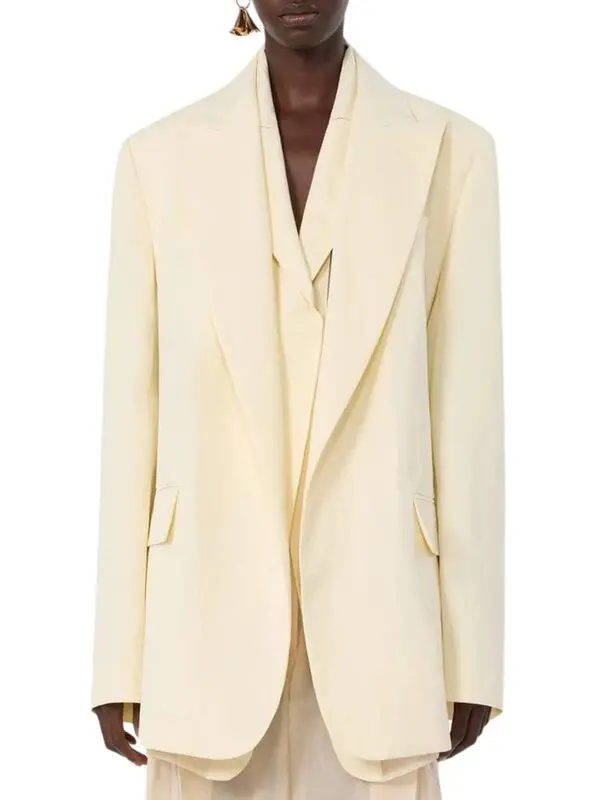 Sportmax Double Collar Blazer In Viscose Blend
