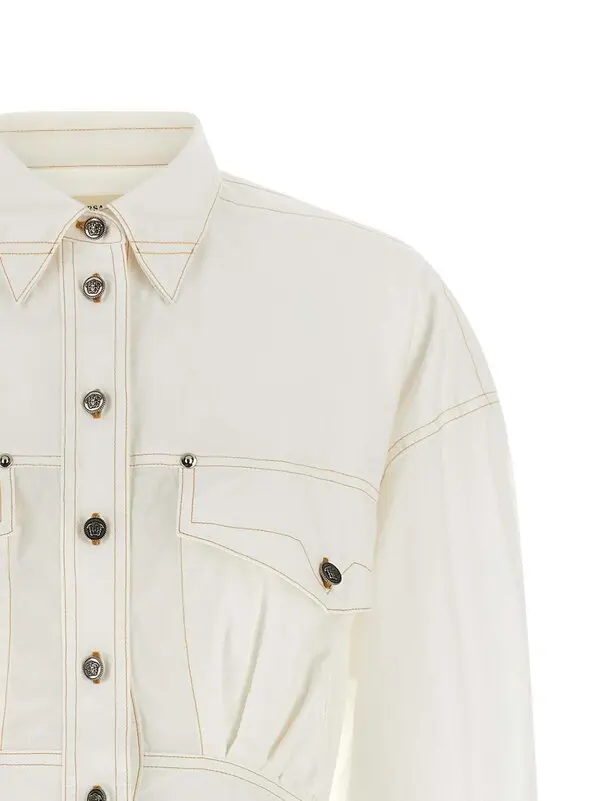 Versace Cotton Poplin Medusa Shirt Dress