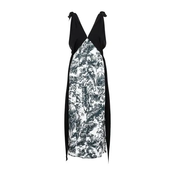 Bottega Veneta Printed Silk Dress - Black