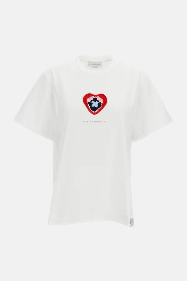 Stella McCartney Crochet Heart T-shirt - Multicolor