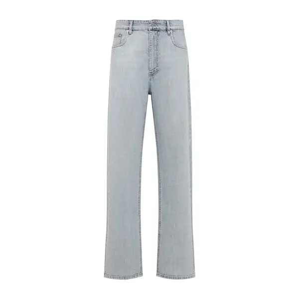 Miu Miu Wide-leg Cotton Denim Jeans - Blue