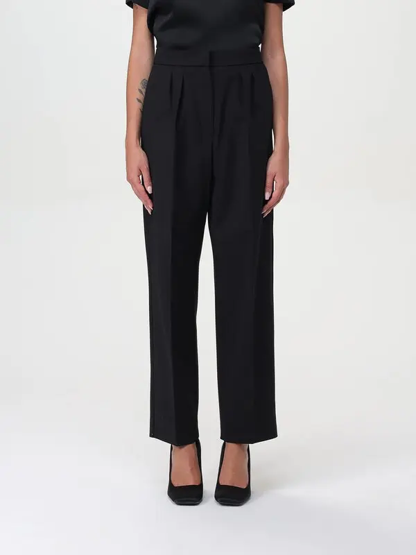 Max Mara Virgin Wool Trousers - Black