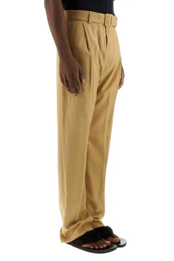 Dries Van Noten Camel Viscose Blend Pant