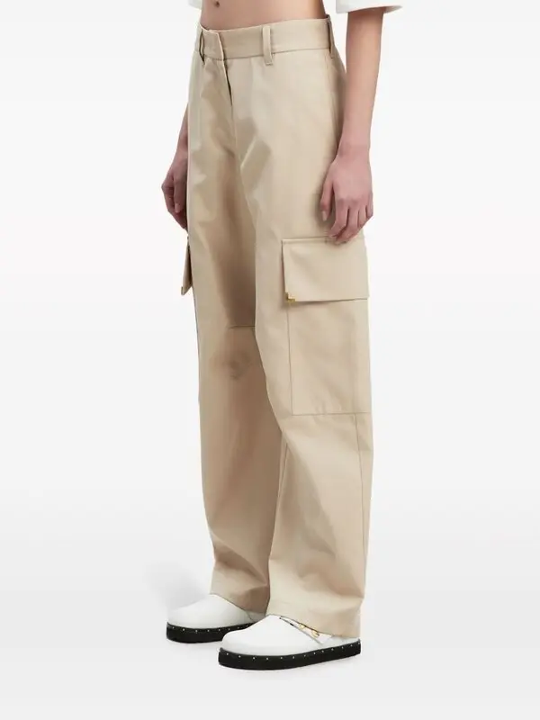 Palm Angels Beige Carrot Cargo Pants