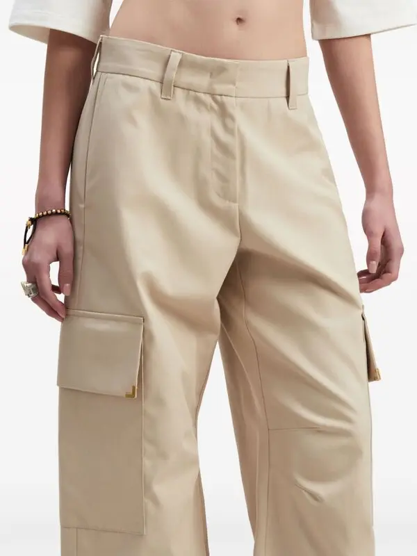 Palm Angels Beige Carrot Cargo Pants