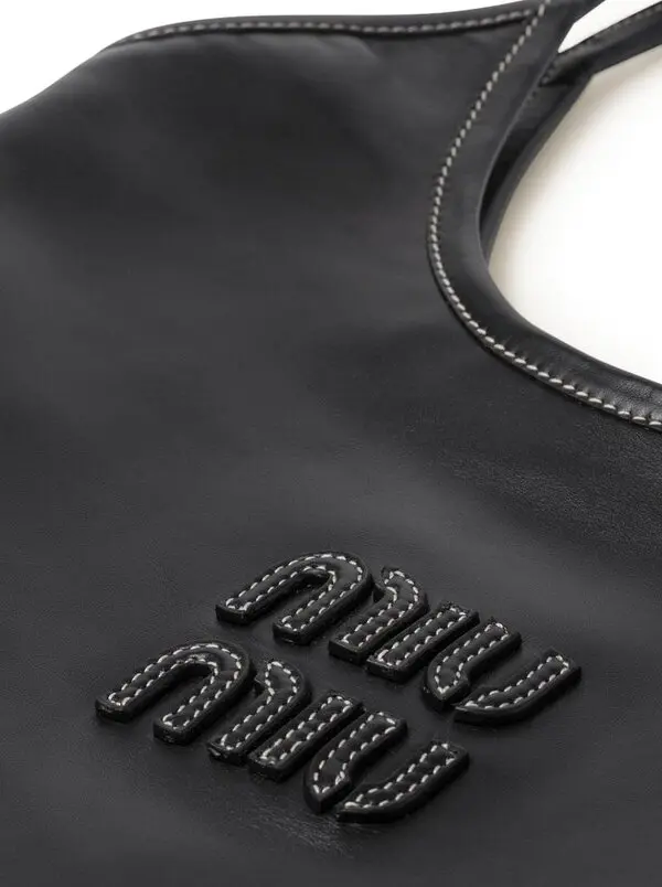 Miu Miu Ivy Leather Bag - Black