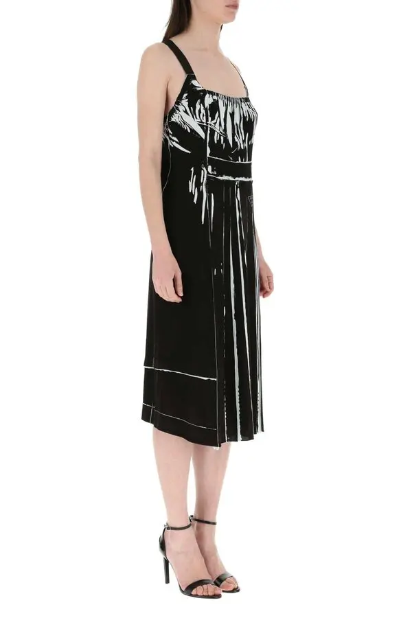Prada Printed Stretch Viscose Dress