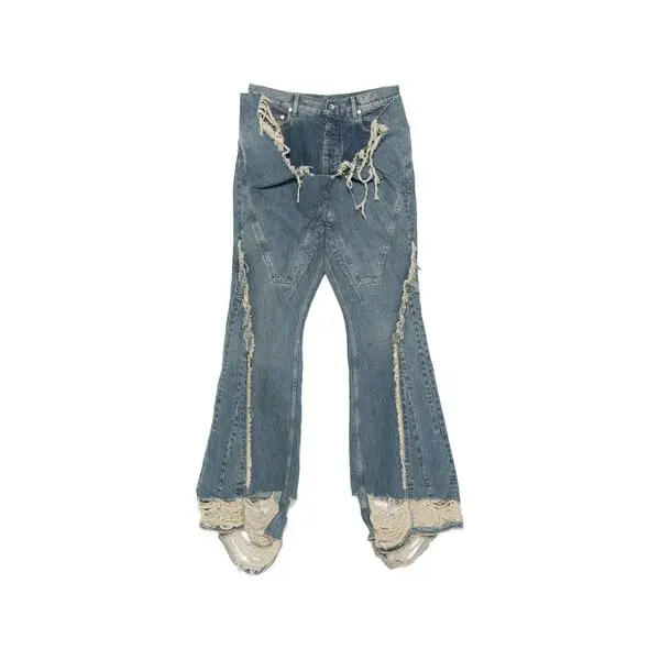Rick Owens Denim Bootcut Jeans - Blue
