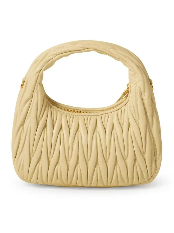 Miu Miu Wander Hobo Bag In Quilted Nappa - Multicolor