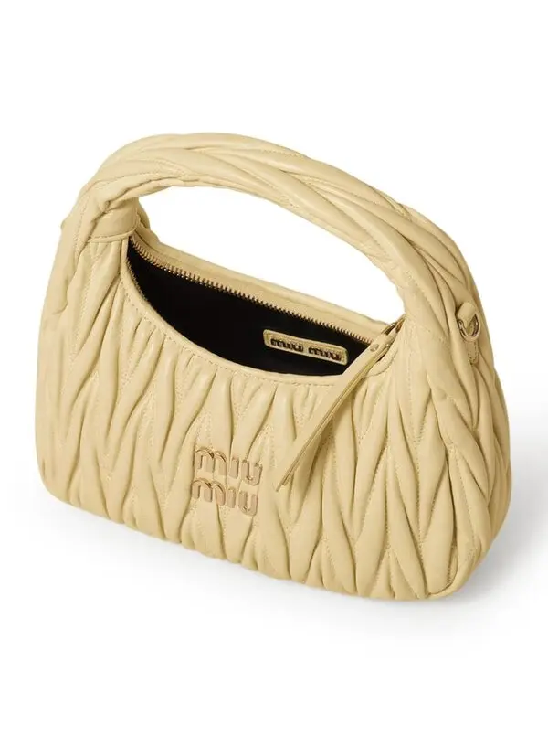 Miu Miu Wander Hobo Bag In Quilted Nappa - Multicolor
