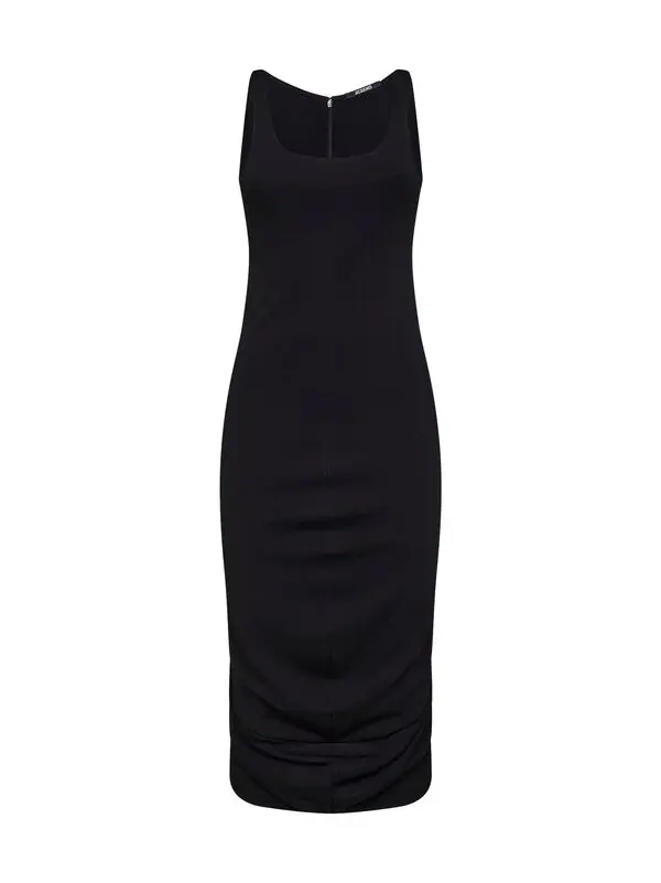 Jacquemus Black The Regata Draped-effect Midi Dress - Multicolor