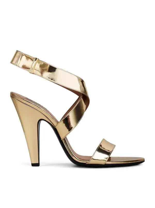 Alaïa Mirror-effect Sandals - Silver