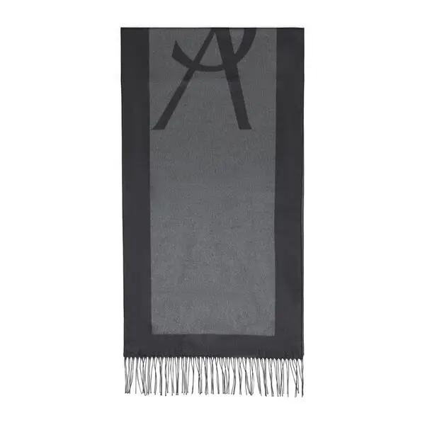 Saint Laurent Silk Scarf - Gray