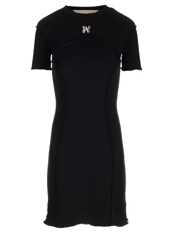 Palm Angels Monogram Mini Dress - Black