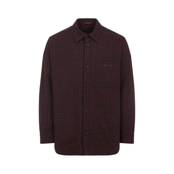 Gucci Macro Vichy Cotton Shirt Jacket - Red