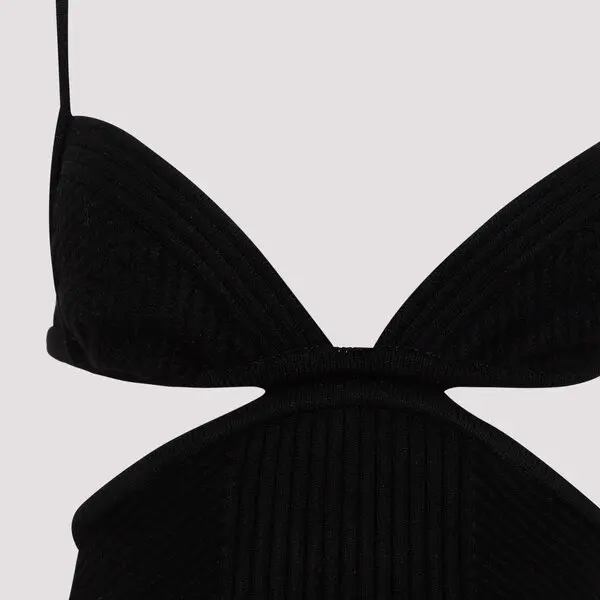 Off-White Cut Out Ribbed Mini Dress
