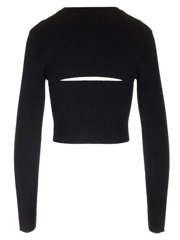 Alexander Wang Ribbed Stretch Viscose Twin-set Top