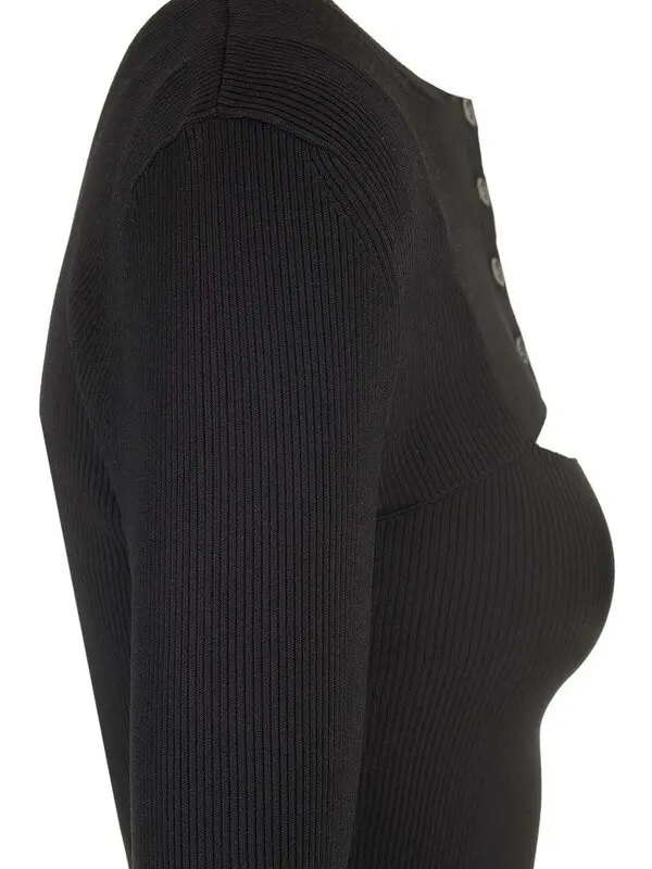 Alexander Wang Ribbed Stretch Viscose Twin-set Top
