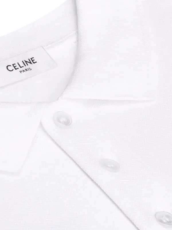 Celine Cotton Piqué Jersey Polo