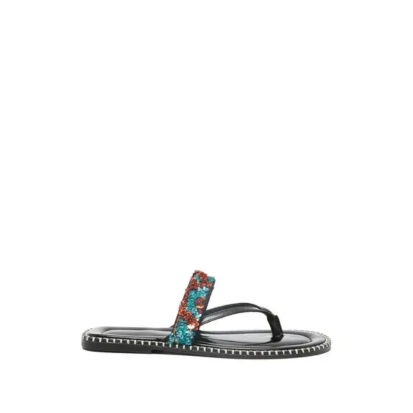 Dries Van Noten Embellished Flat Sandals - Purple
