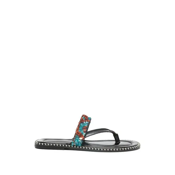 Dries Van Noten Embellished Flat Sandals - Purple