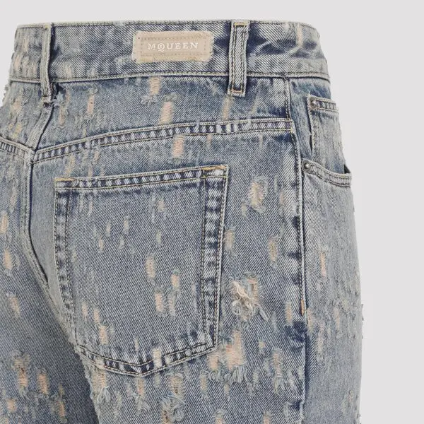 Alexander McQueen Distressed Flared Jeans