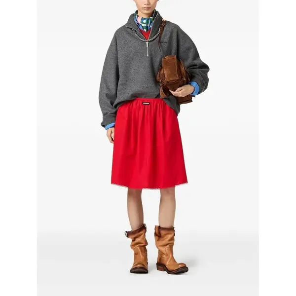 Miu Miu Cashmere Knit Sweater - Gray